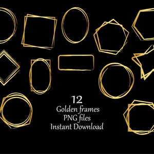 Gold Frames Clipart, Golden Frame Clip Art, Gold Frame Clipart Png ...