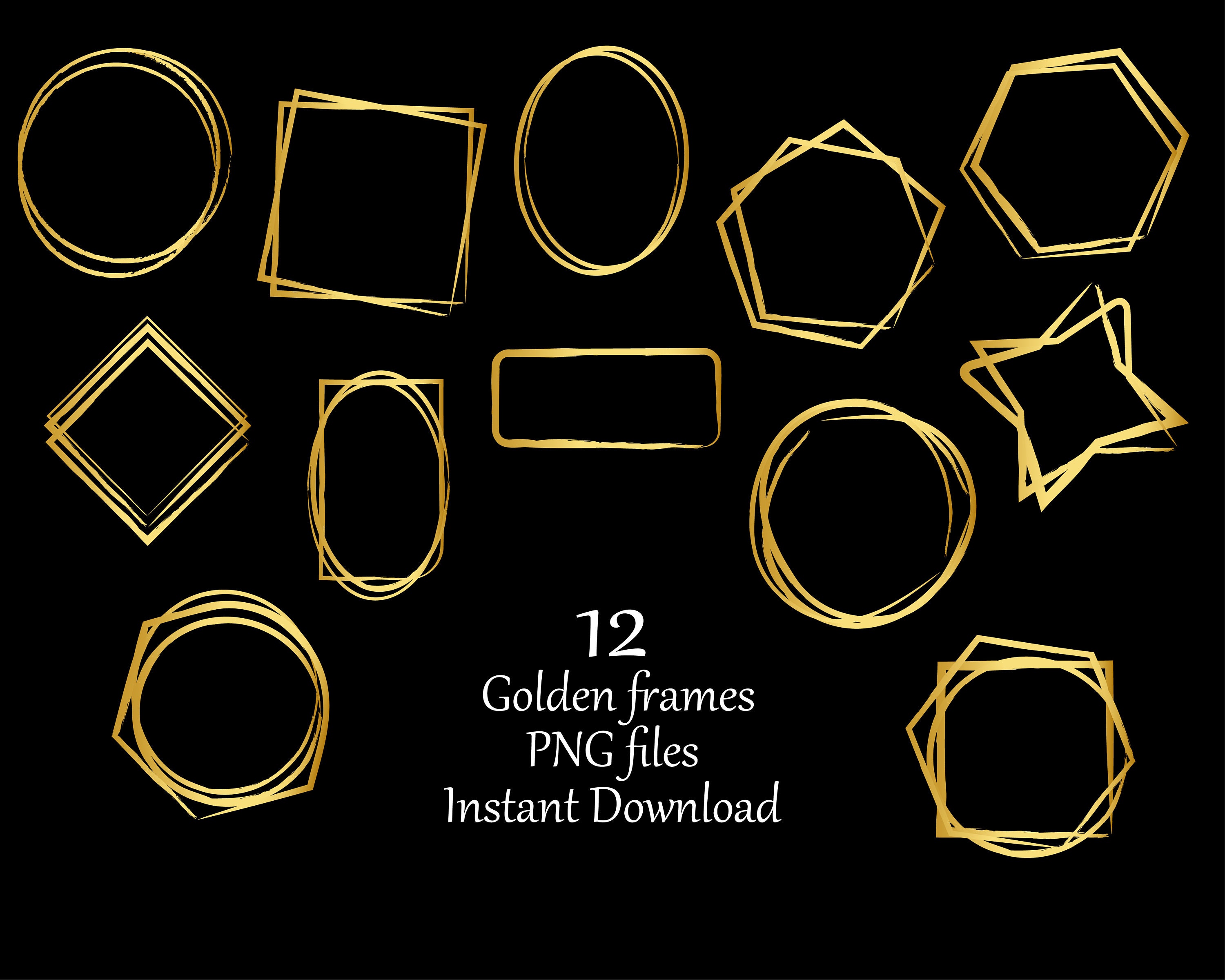 Gold Frames Clipart, Golden Frame Clip Art, Gold Frame Clipart Png ...