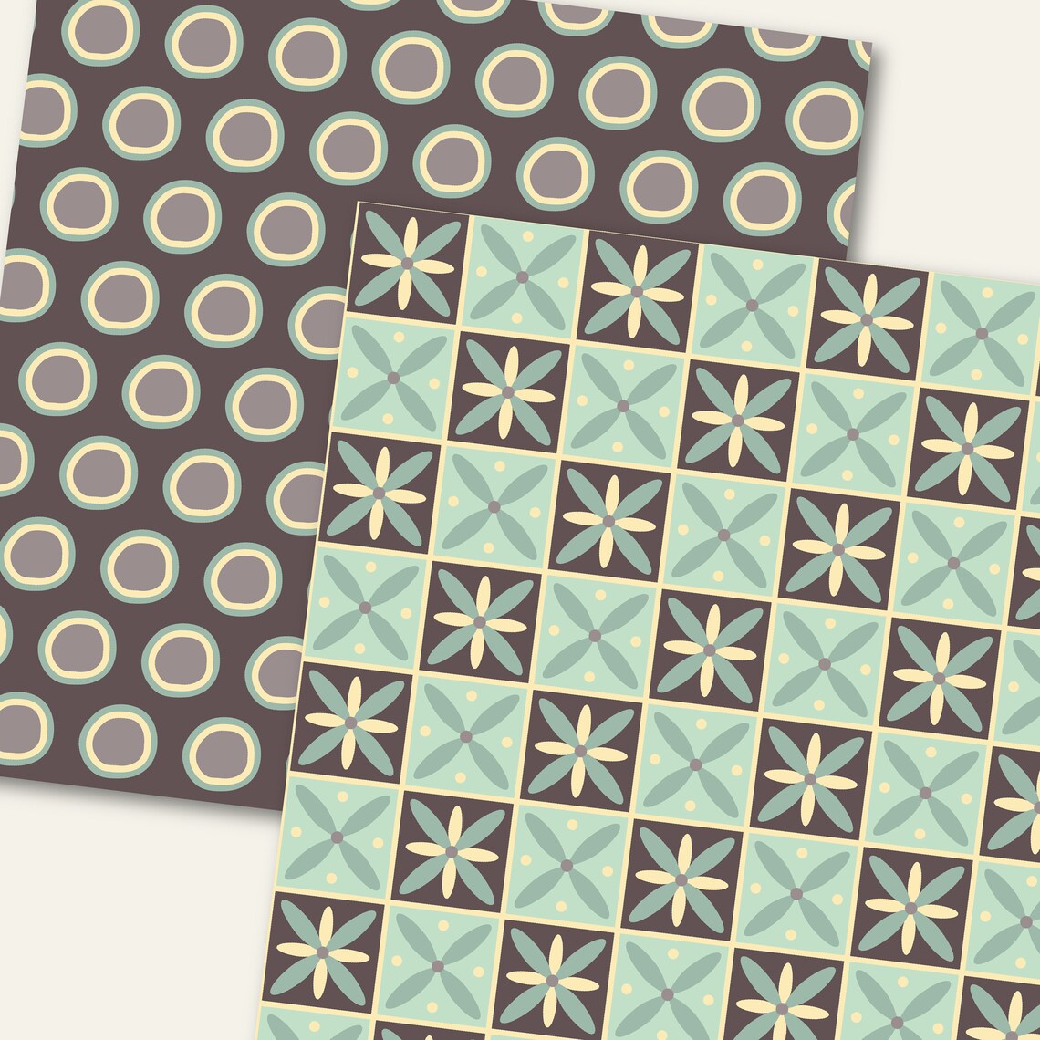 Retro Paper Pack Retro Scrapbook Paper Retro Background - Etsy