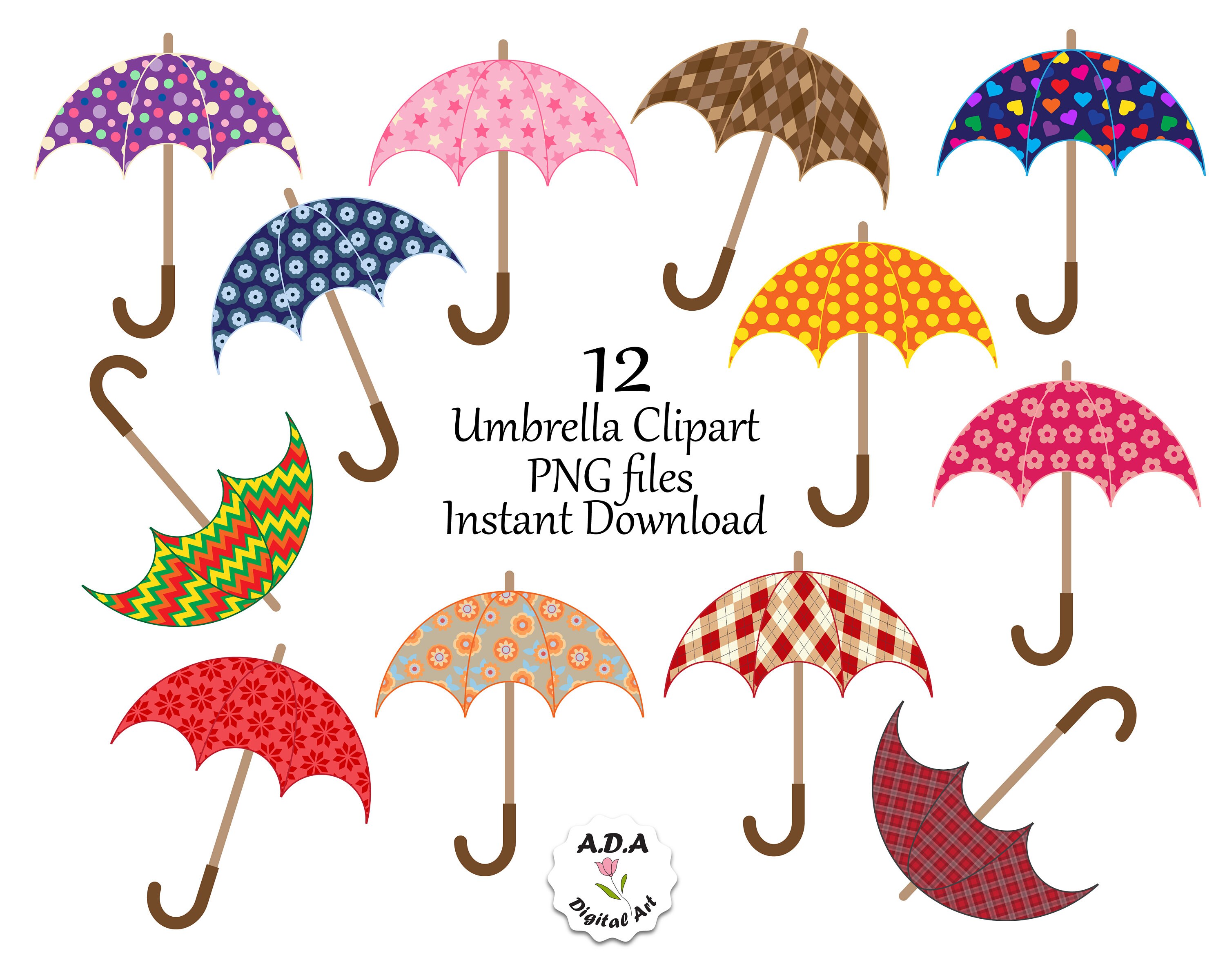 Umbrellas Clipart