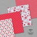 Red and Blue Digital Paper Pack, Scrapbooking Papers, Red and Blue ...
