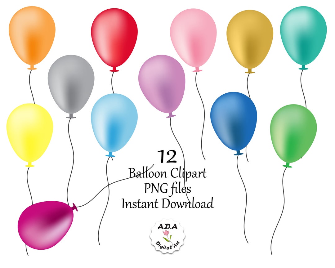Colorful Balloon Clipart, Balloon Clip Art, Balloon Clipart, Scrap ...