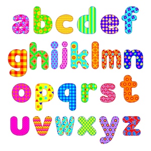 Alphabet Clipart, Colorful Alphabet Letter Clip Art, Upper and ...