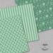 Green Digital Paper, Green Floral Pattern, Green Scrapbook Paper, Green ...