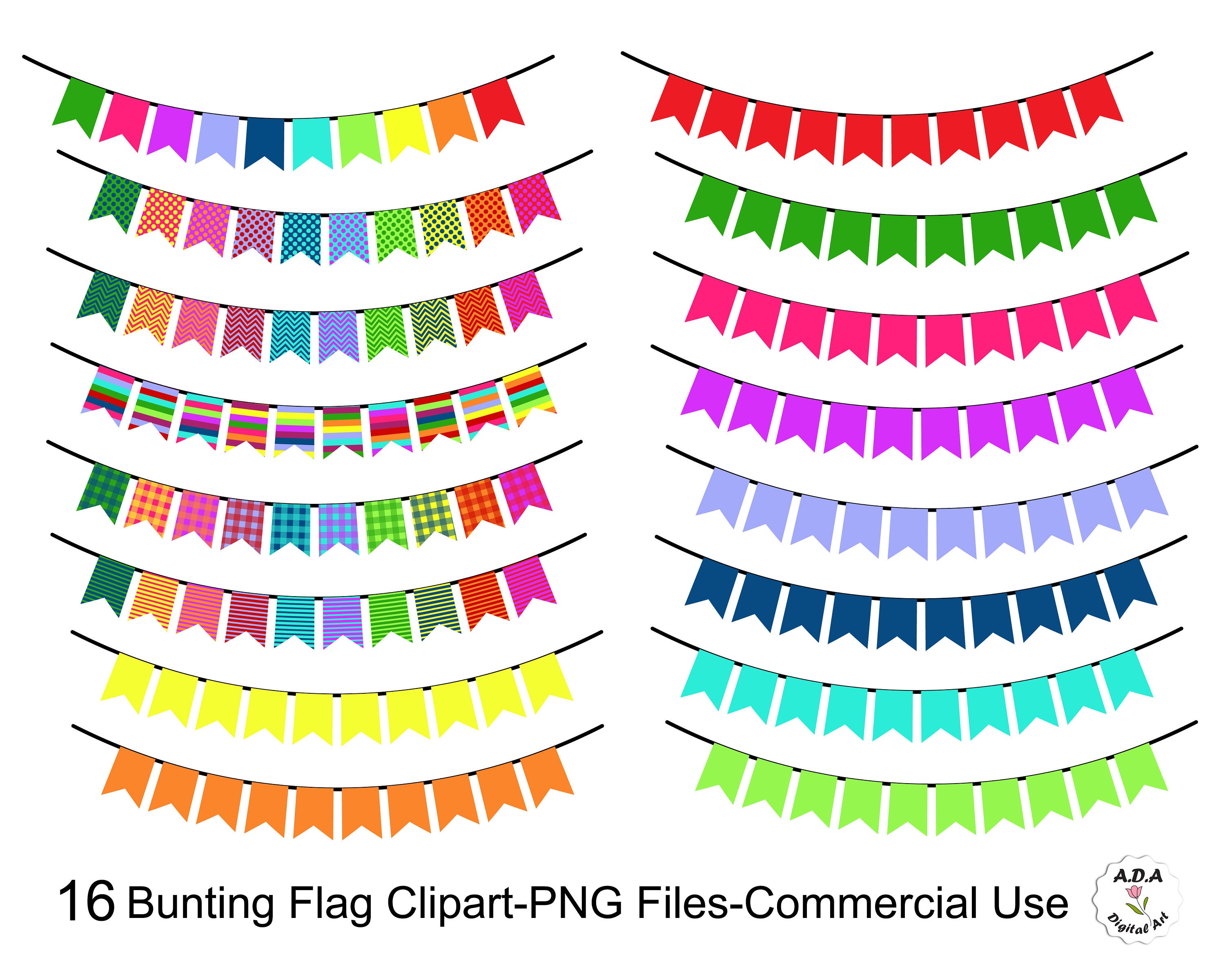 Bunting Flag Clipart, Bunting Banner Clipart, Flag Banner Clip Art ...