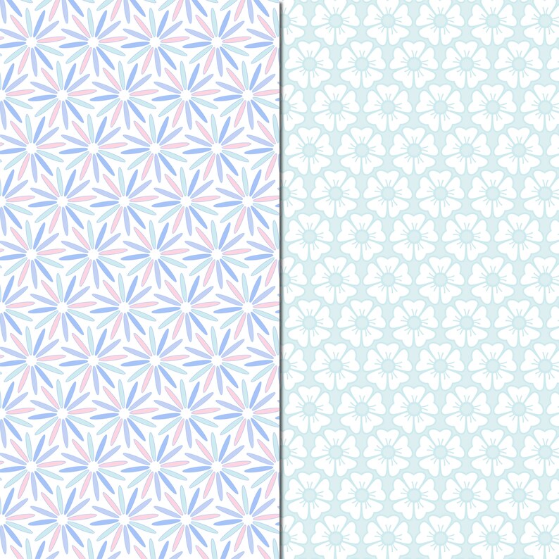 Pastel Floral Digital Paper Pack, Pastel Scrapbooking Paper, Pastel ...