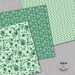 Green Digital Paper, Green Floral Pattern, Green Scrapbook Paper, Green ...