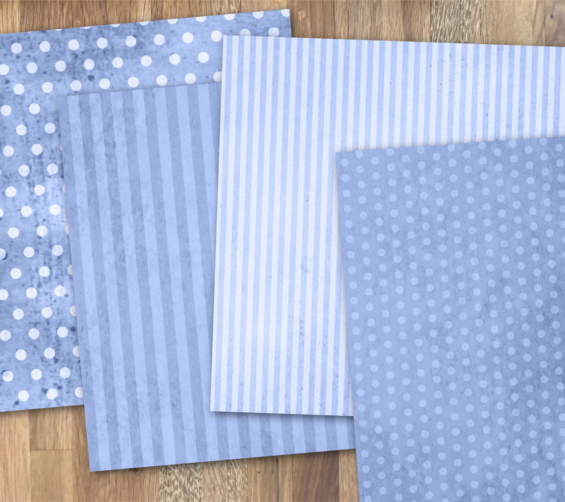 Shabby Blue Printable Digital Paper, Vintage Blue Paper Texture, Blue ...