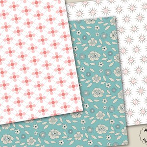 Bright Floral Printable Digital Paper, Floral Pattern, Floral ...