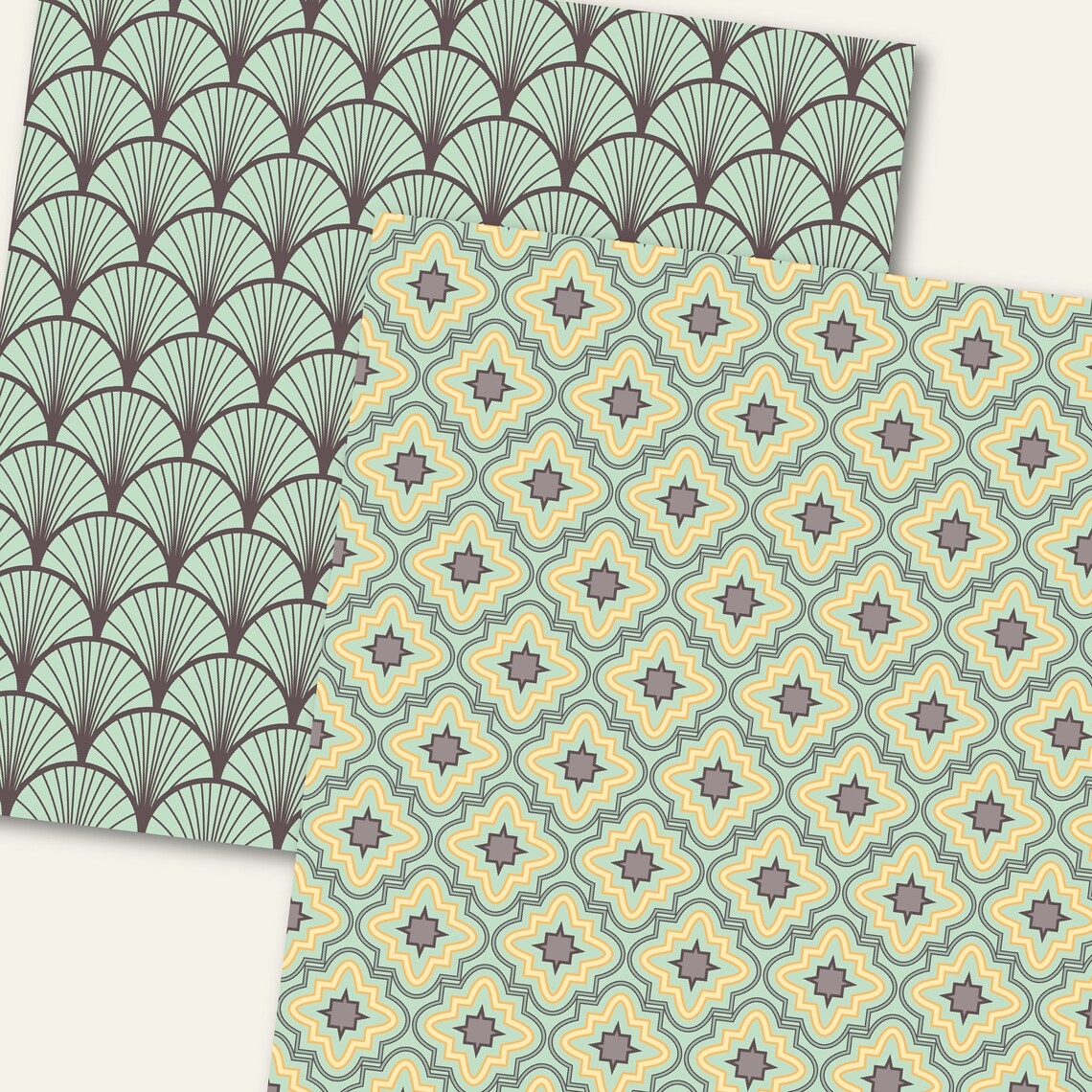Retro Paper Pack Retro Scrapbook Paper Retro Background - Etsy