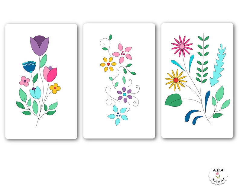 Spring Flower Clipart, Colorful Flowers Clip Art, Floral Clipart ...