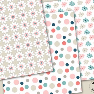 Bright Floral Printable Digital Paper, Floral Pattern, Floral ...