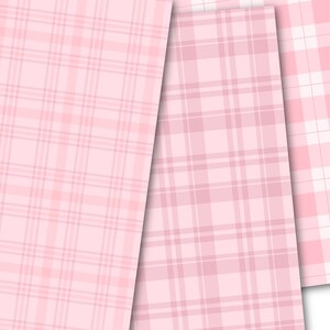 Pink Plaid Digital Paper Pack, Plaid Background, Digital Baby Pink ...