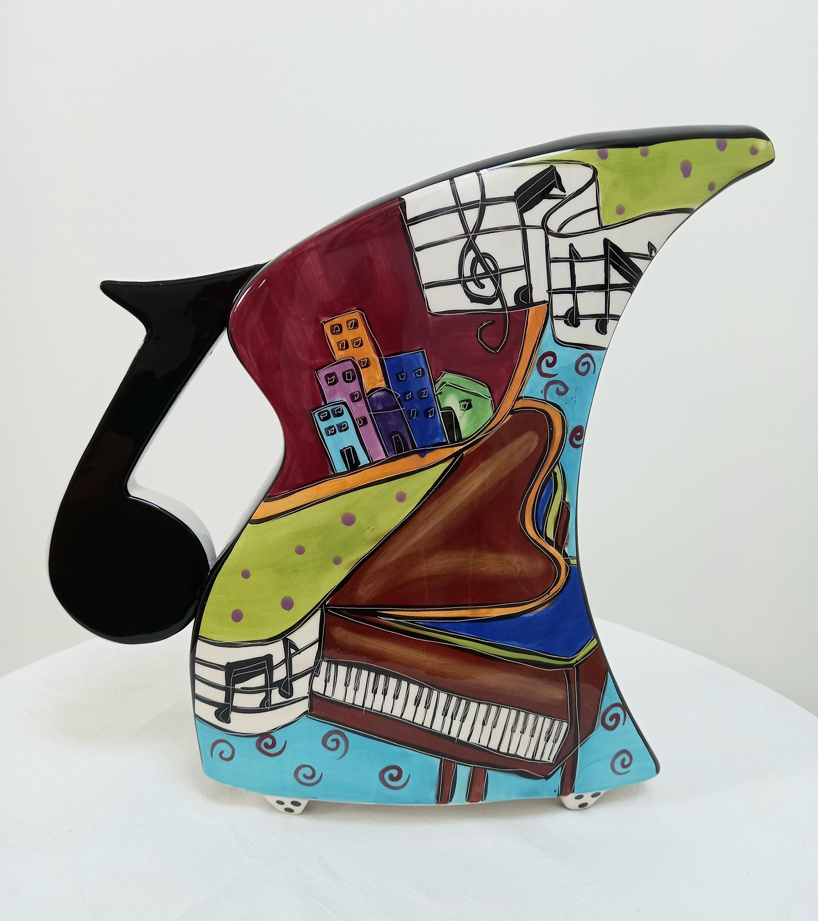 Vibrant Musical Themed Rhapsody Cafe Pitcher Music Gifts - Etsy