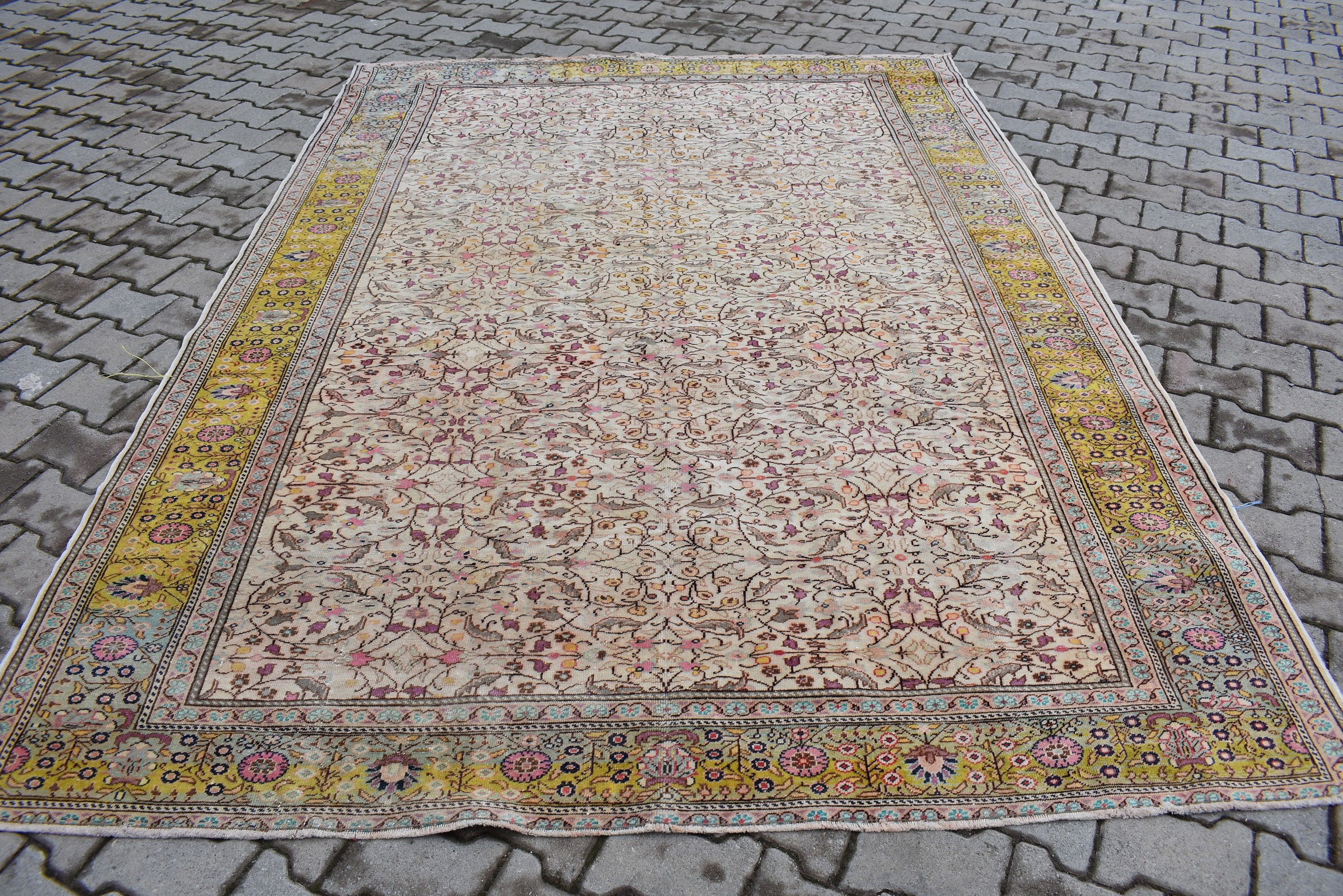 Turkish rug handmade rug wool rug large area rug 6.8 x 9.4 | Etsy