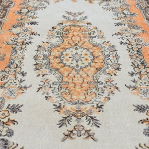 Beige and Orange Color Boho Rug Bedroom Decor Rug Aztec Rug Turkish Rug ...