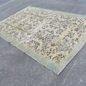 Rustic Decor Turkish Vintage Floor Rug Turkish Rug Rustic Rug 5.7 X 8.7 ...