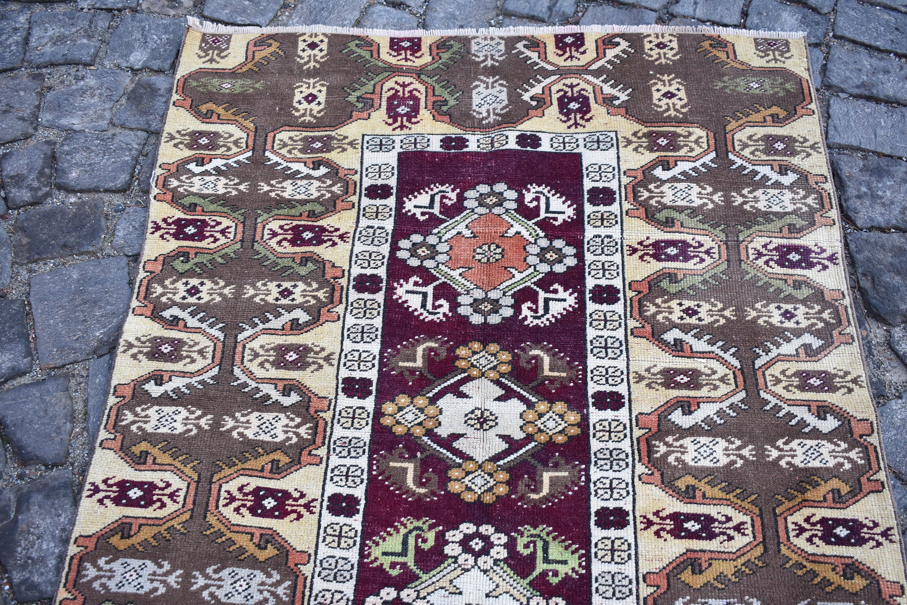 Purple Rug Boho Decor Rug Turkish Area Rug rustic decor 3.5 | Etsy