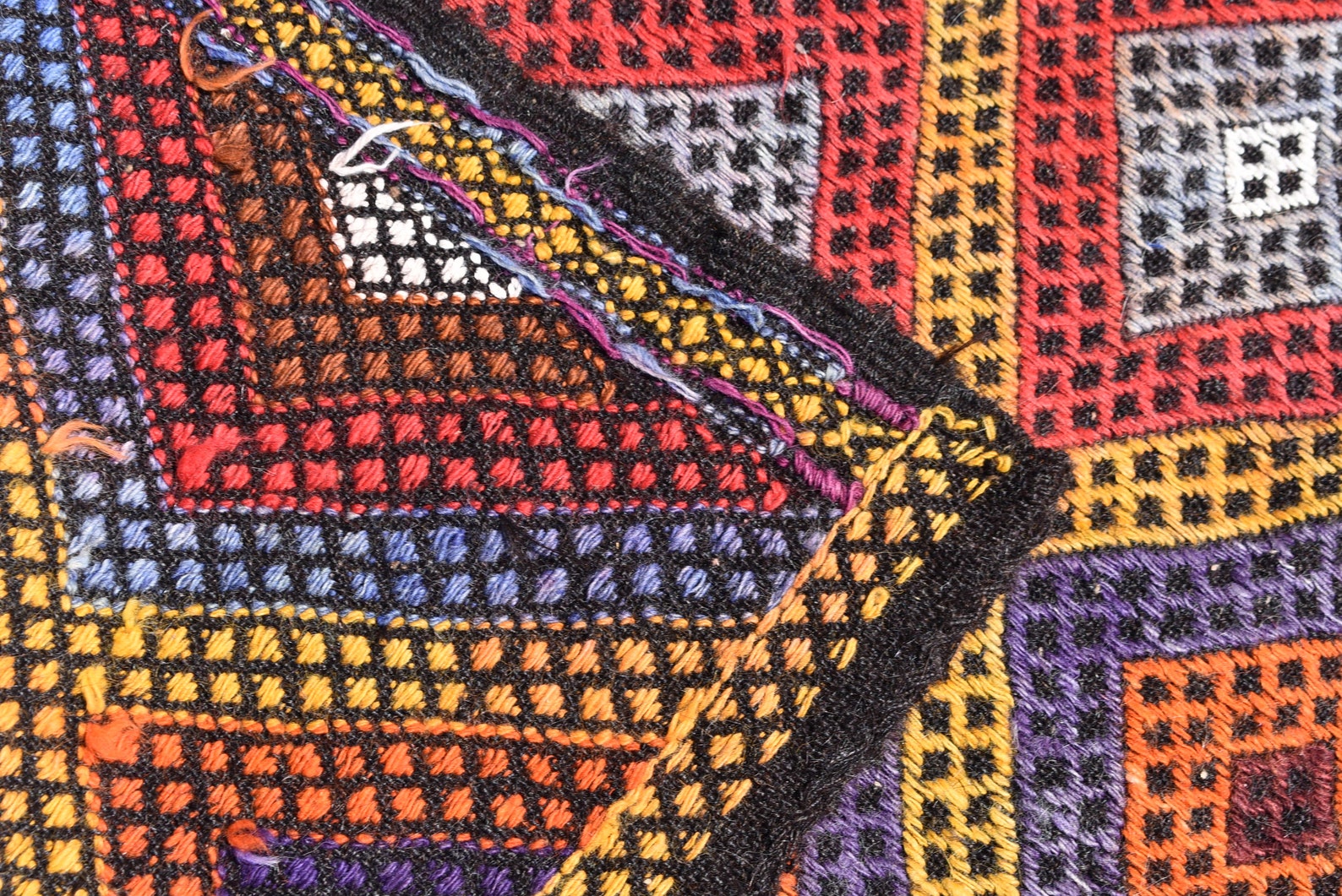 Turkish Kilim Rug Wool Kilim Rug Boho Area Kilim Rug 5.0 X 8.1 Ft ...