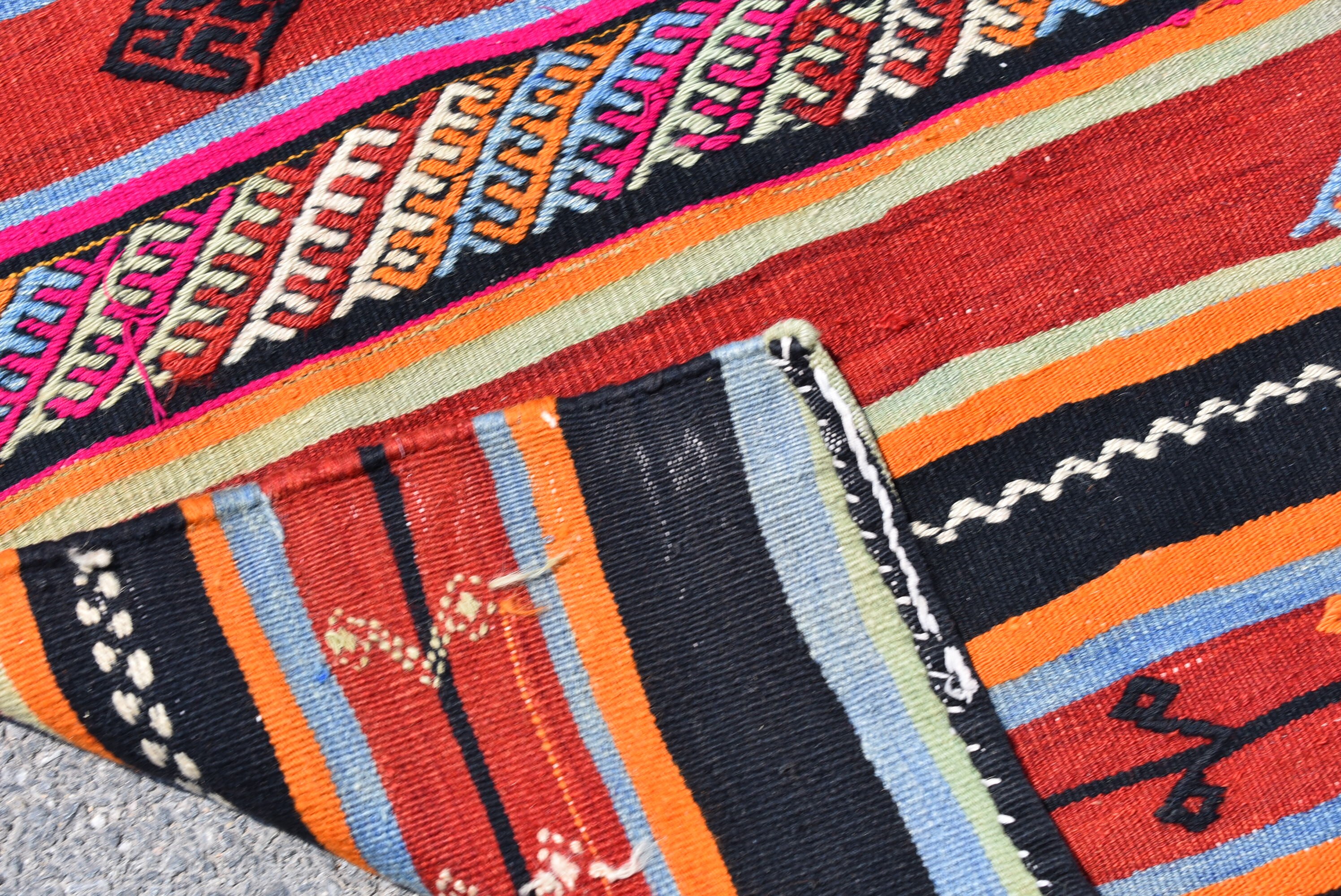 Runner kilim rug Handmade kilim rug Turkish striped rug | Etsy