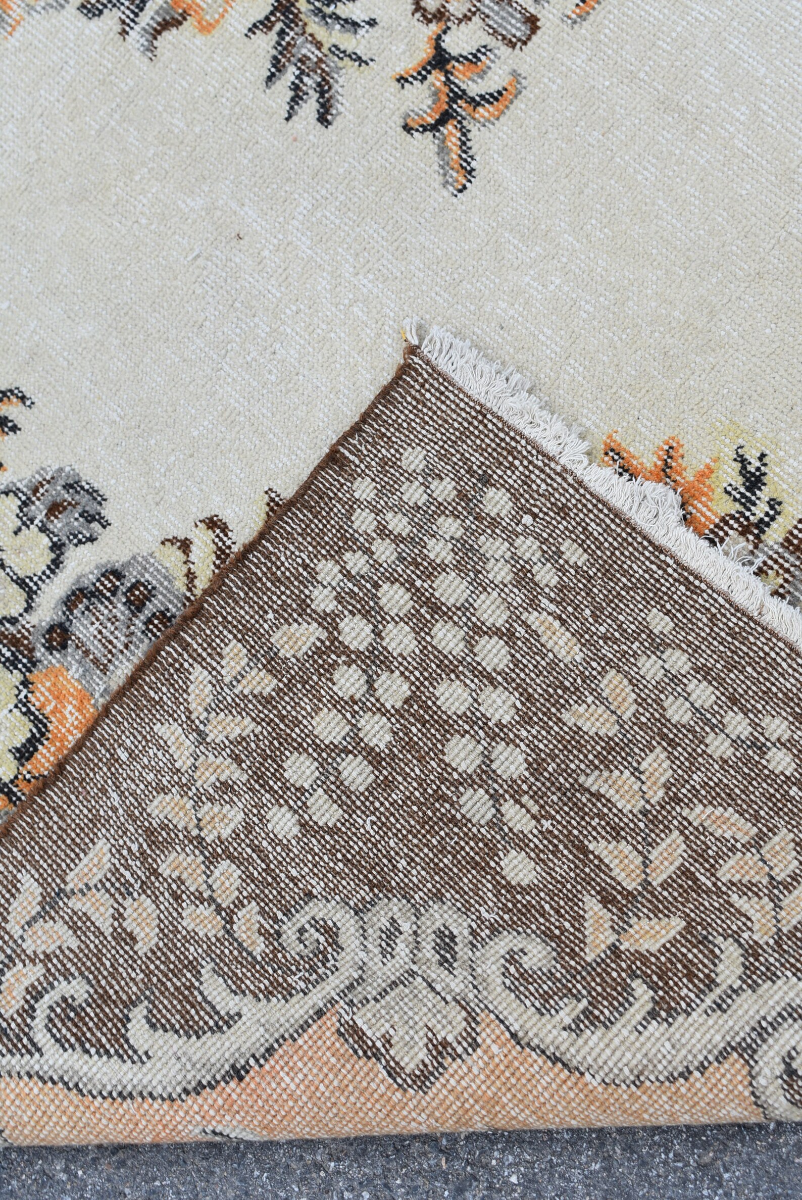 Beige and Orange Color Boho Rug Bedroom Decor Rug Aztec Rug - Etsy