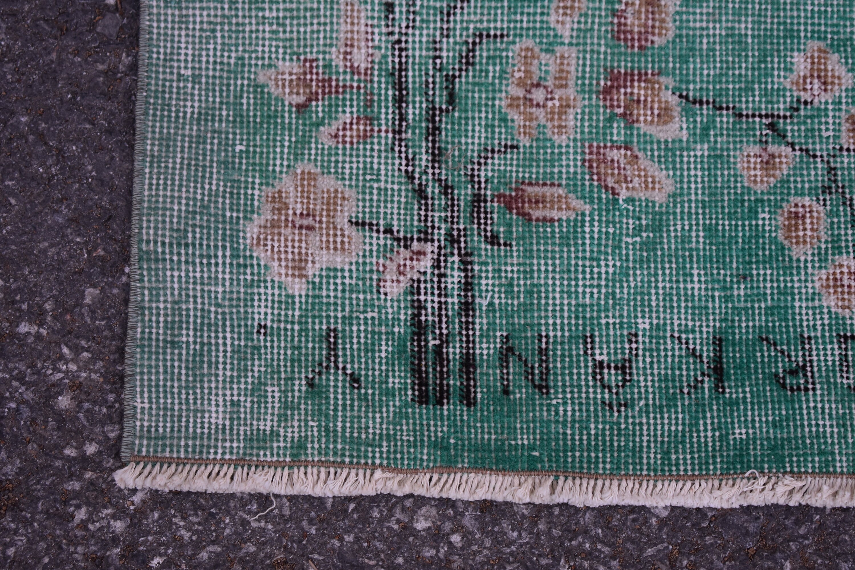 Natural Wool Rug Green Floral Rug Vintage Rug Turkey Rug - Etsy