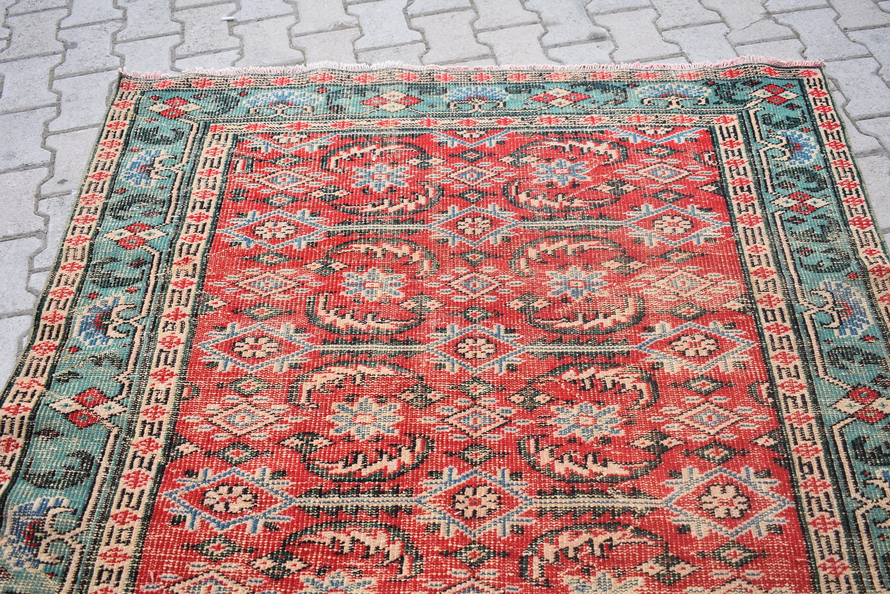 Unique rug turkish rug vintage red rug area rug Free Shipping | Etsy