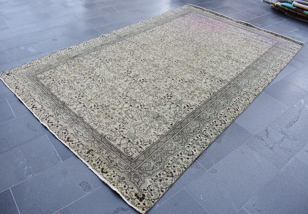 Aztec Rug Turkish Rug Boho Decor Rug Vintage Rug Herki Runner 6.4 X 10. ...