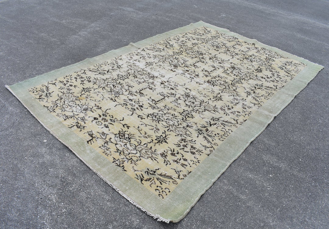 Rustic Decor Turkish Vintage Floor Rug Turkish Rug Rustic Rug 5.7 X 8.7 ...