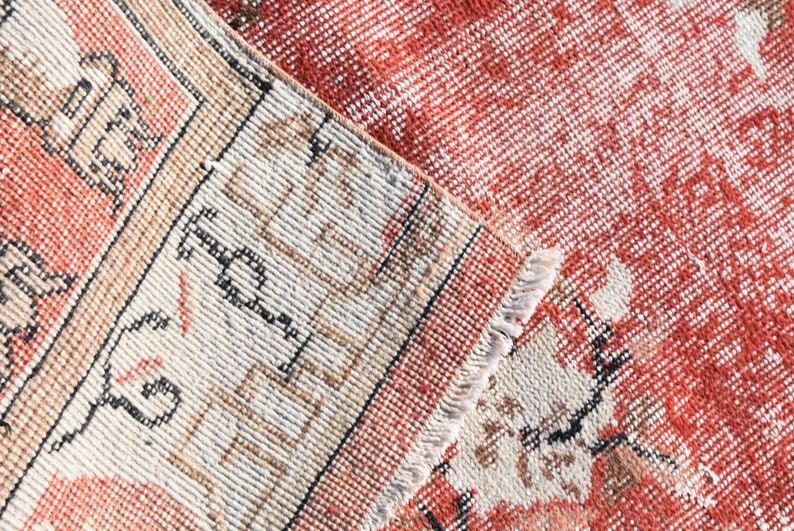 Handknotted rug bohemian rug rustic decor 4.7 x 9.9 ft wool | Etsy