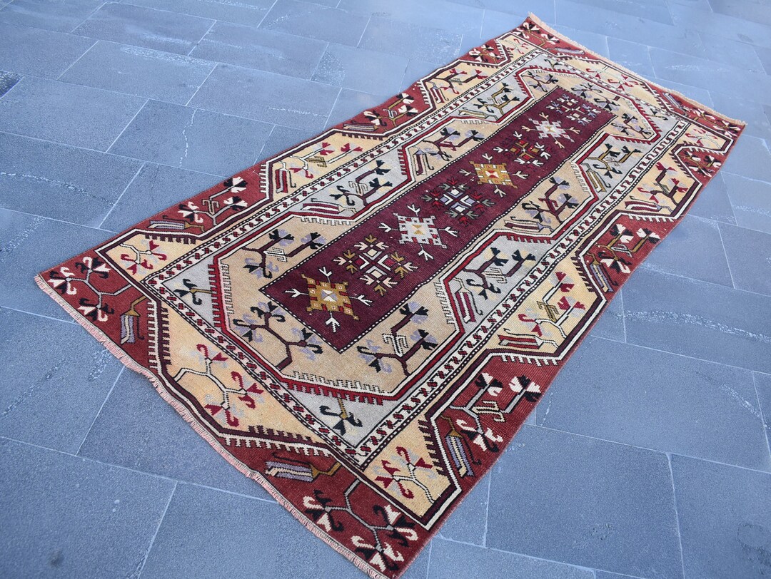 Aztec Runner Kilim Rug Vintage Kilim Rug Rustic Decor Area - Etsy