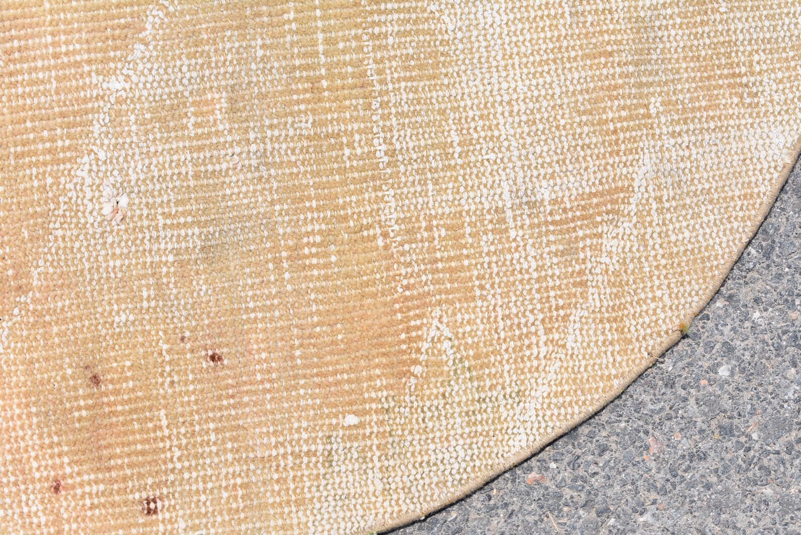 Round Rug, Turkish Rug, Boho Decor Rug, Vintage Rug, Small Rug 3.2 X 3. ...