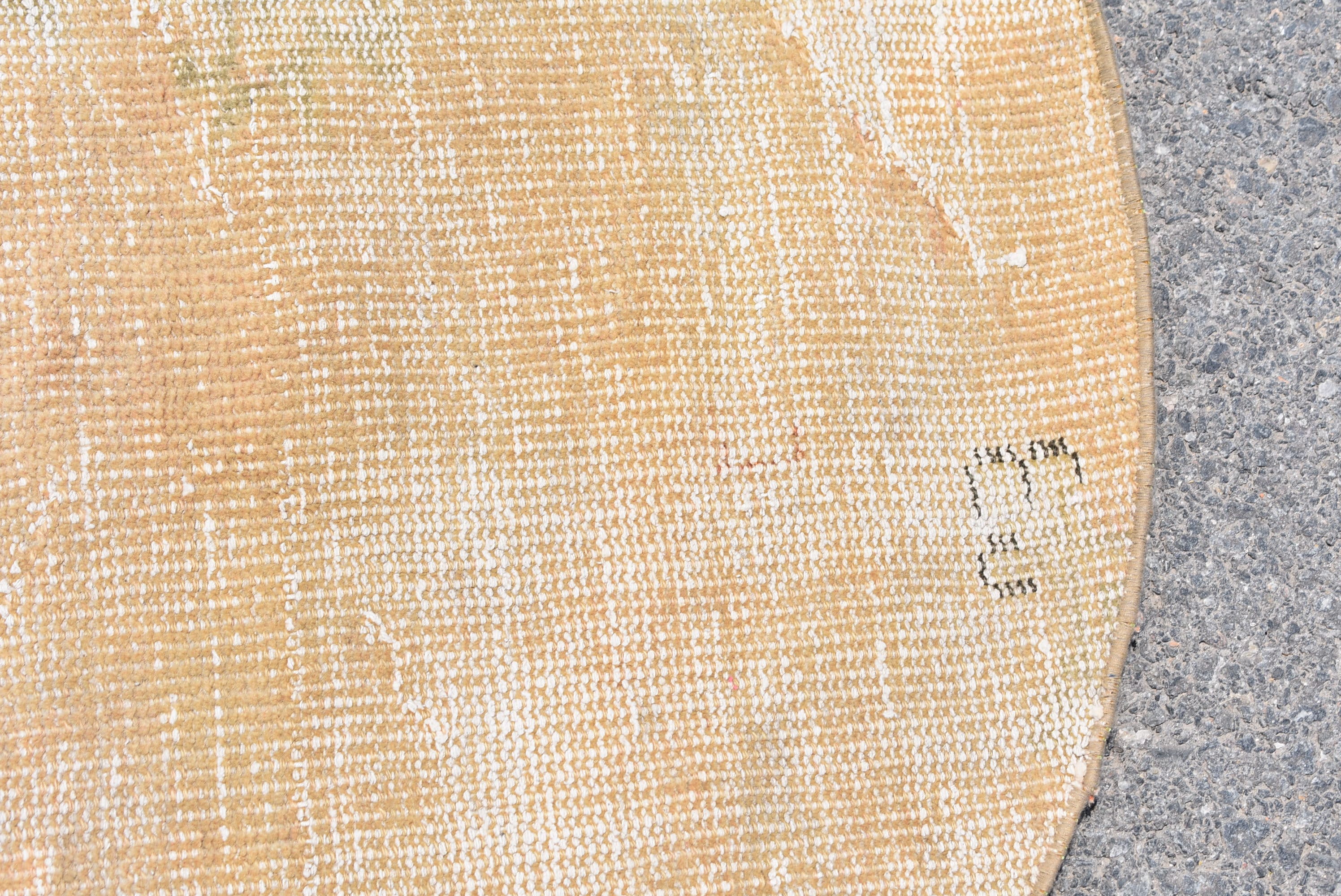 Round Rug Turkish Rug Boho Decor Rug Vintage Rug Small Rug - Etsy