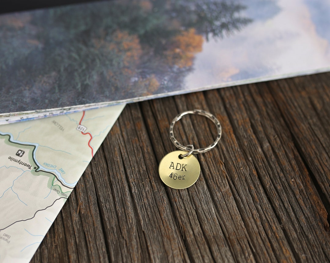 ADK 46er, Adirondacks, Adks, Hiking Keychain, Mountain Keychain, Hiking ...