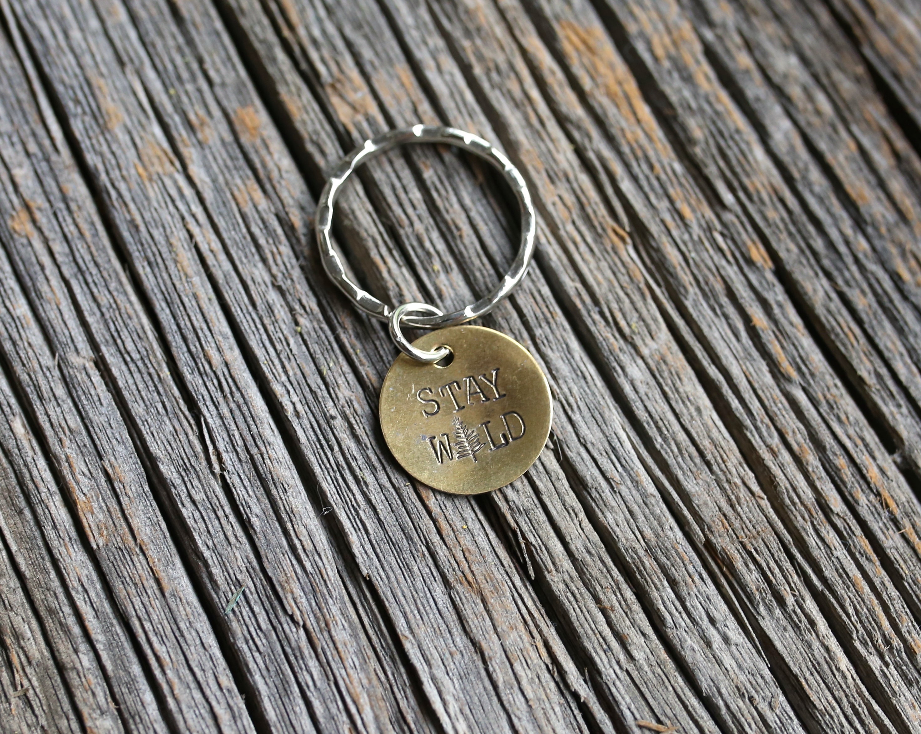 Stay wild keychain mountain keychain mountain gift hiker | Etsy