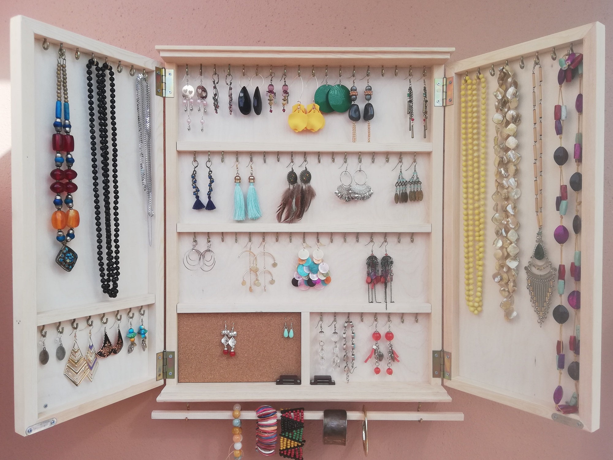 Jewelry Cabinet Earring Necklace Holder Stand Display Free - Etsy