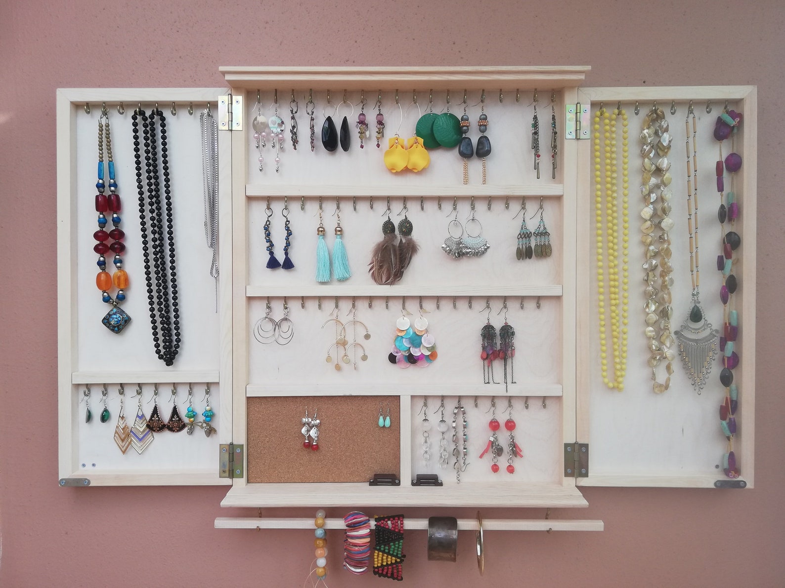 Jewelry Cabinet Earring Necklace Holder Stand Display Free - Etsy