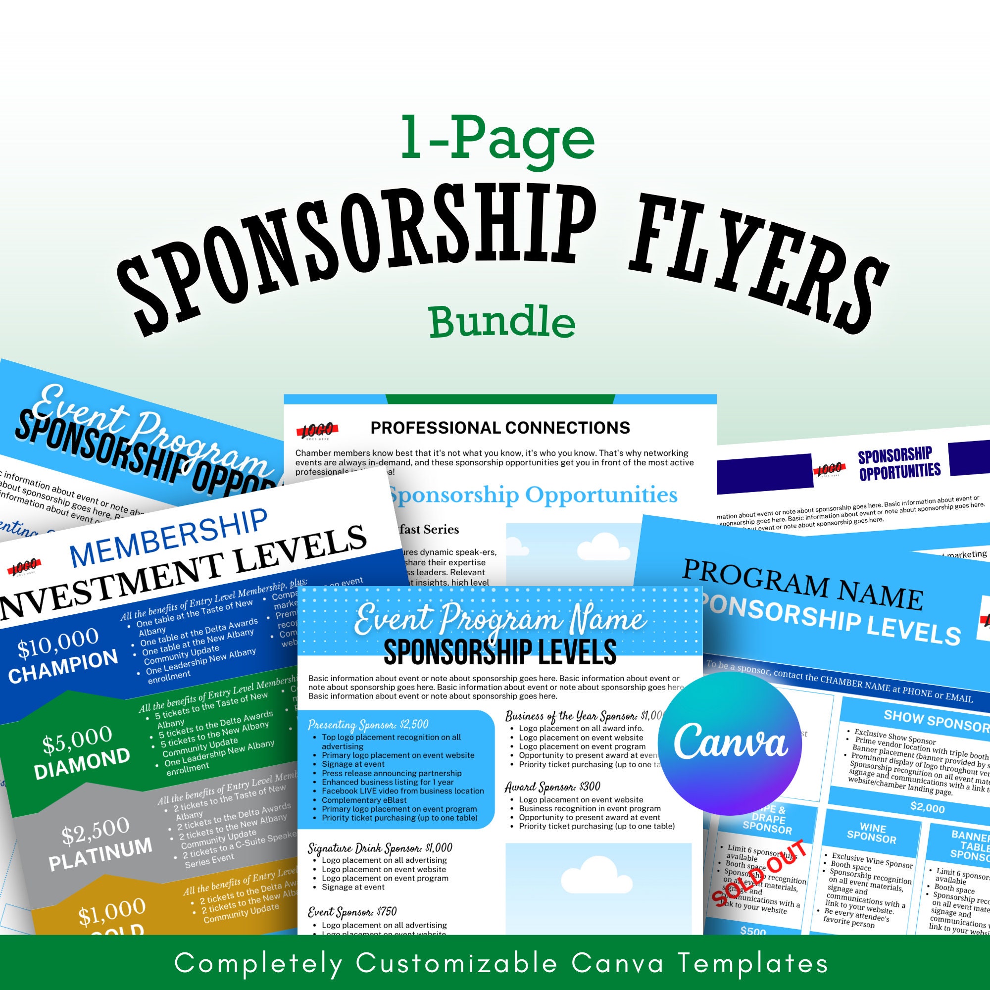 Sample Sponsorship Flyers