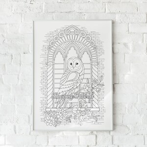 Owl With Flowers - Printable Coloring Book Pages for Adults and Kids ...