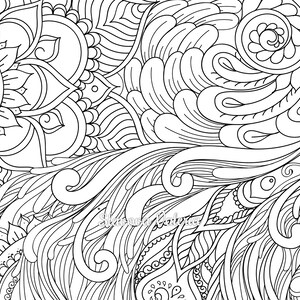 Printable Mandala Zentangle DIGITAL Coloring Page - Doodle Print Art ...