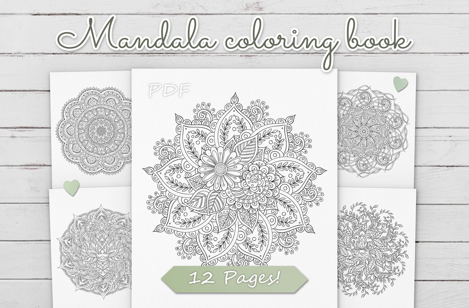 Mandala Coloring Book for Adults Printable Mandala Flowers Coloring ...