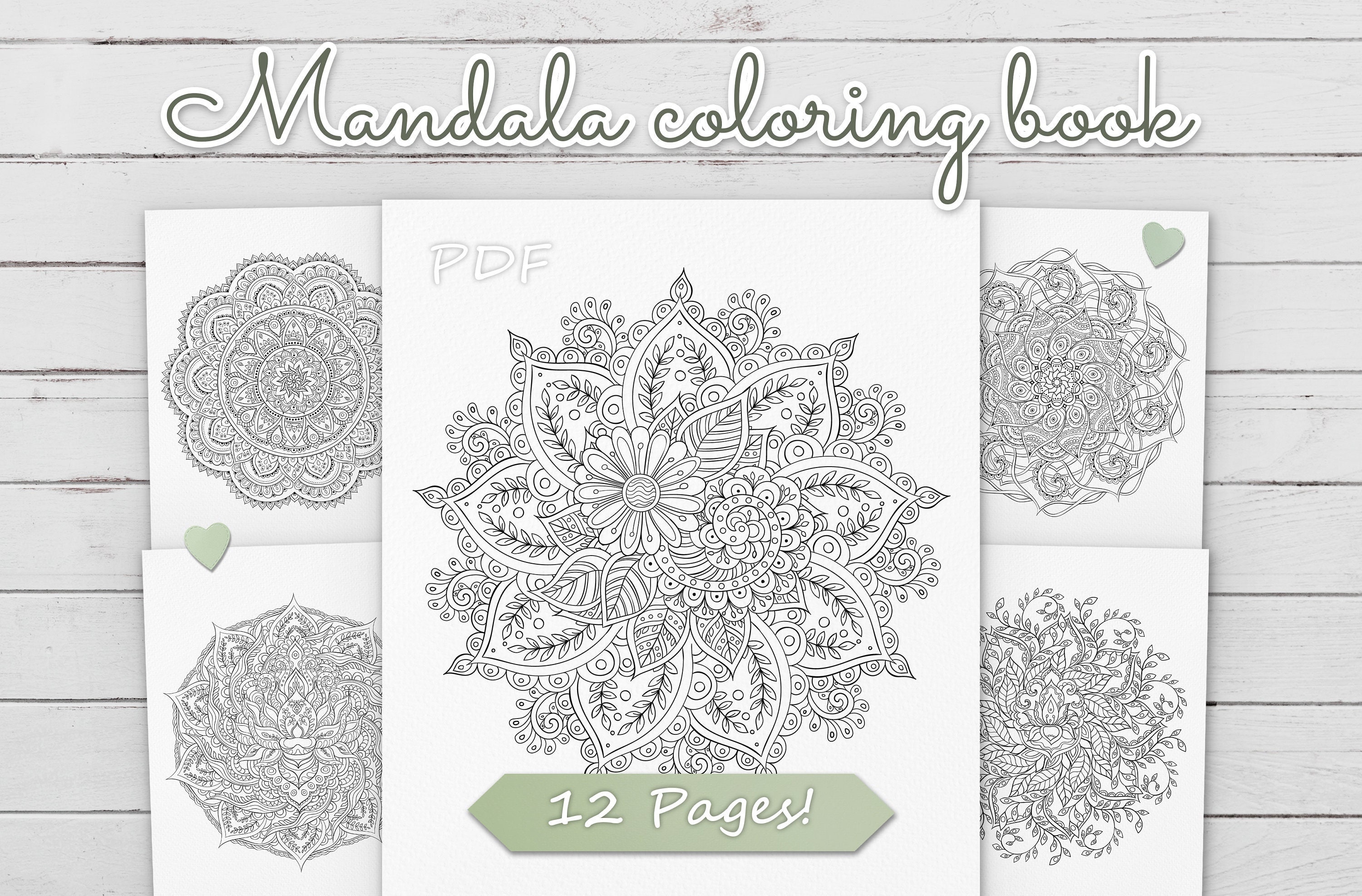 Mandala Coloring Book for Adults Printable Mandala Flowers Coloring ...