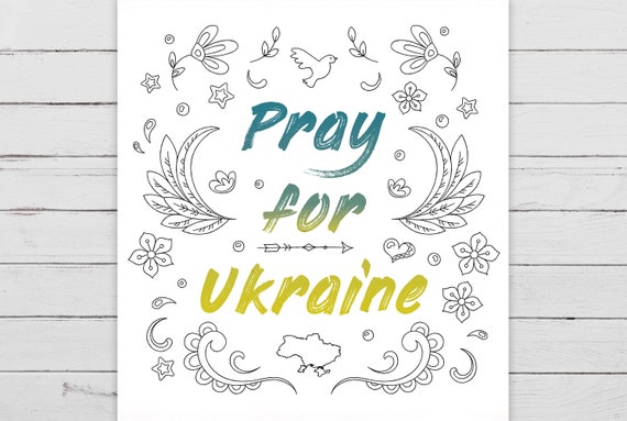 Support Ukraine Coloring Pages Ukraine Png Ukrainian Seller. | Etsy