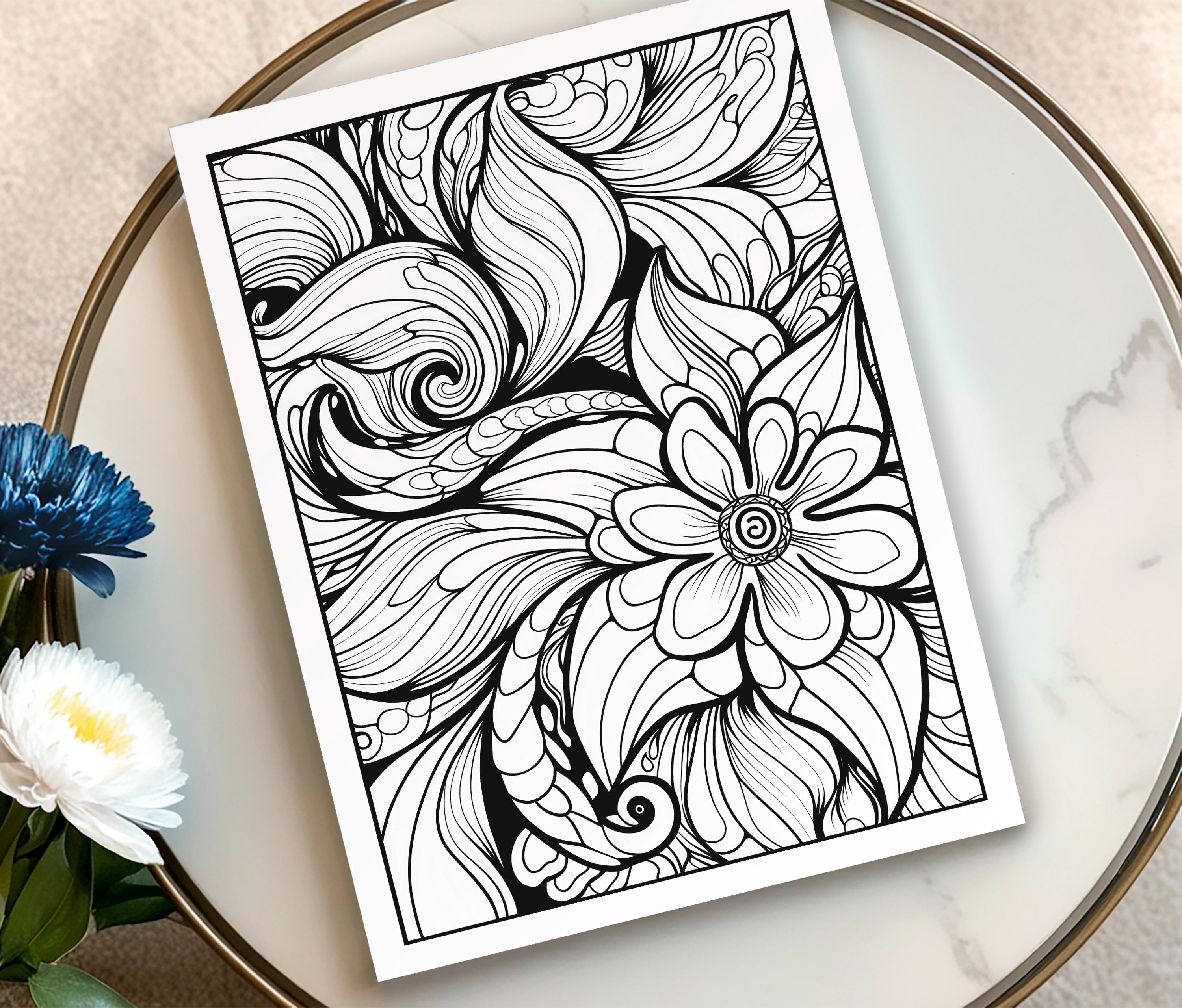 Zentangle Coloring Book: 30 Inspiring Designs & Quotes (PDF) - Etsy