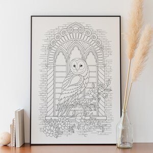 Owl With Flowers - Printable Coloring Book Pages for Adults and Kids ...