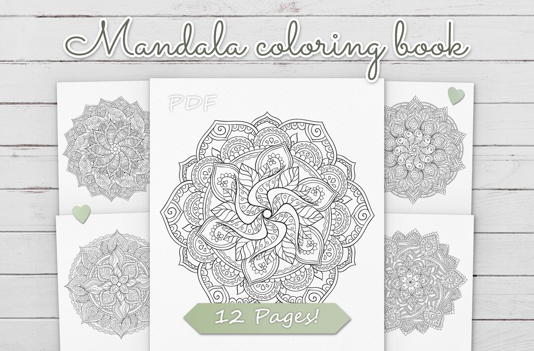 Mandala Coloring Book for Adults | Printable Mandala Flowers Coloring ...