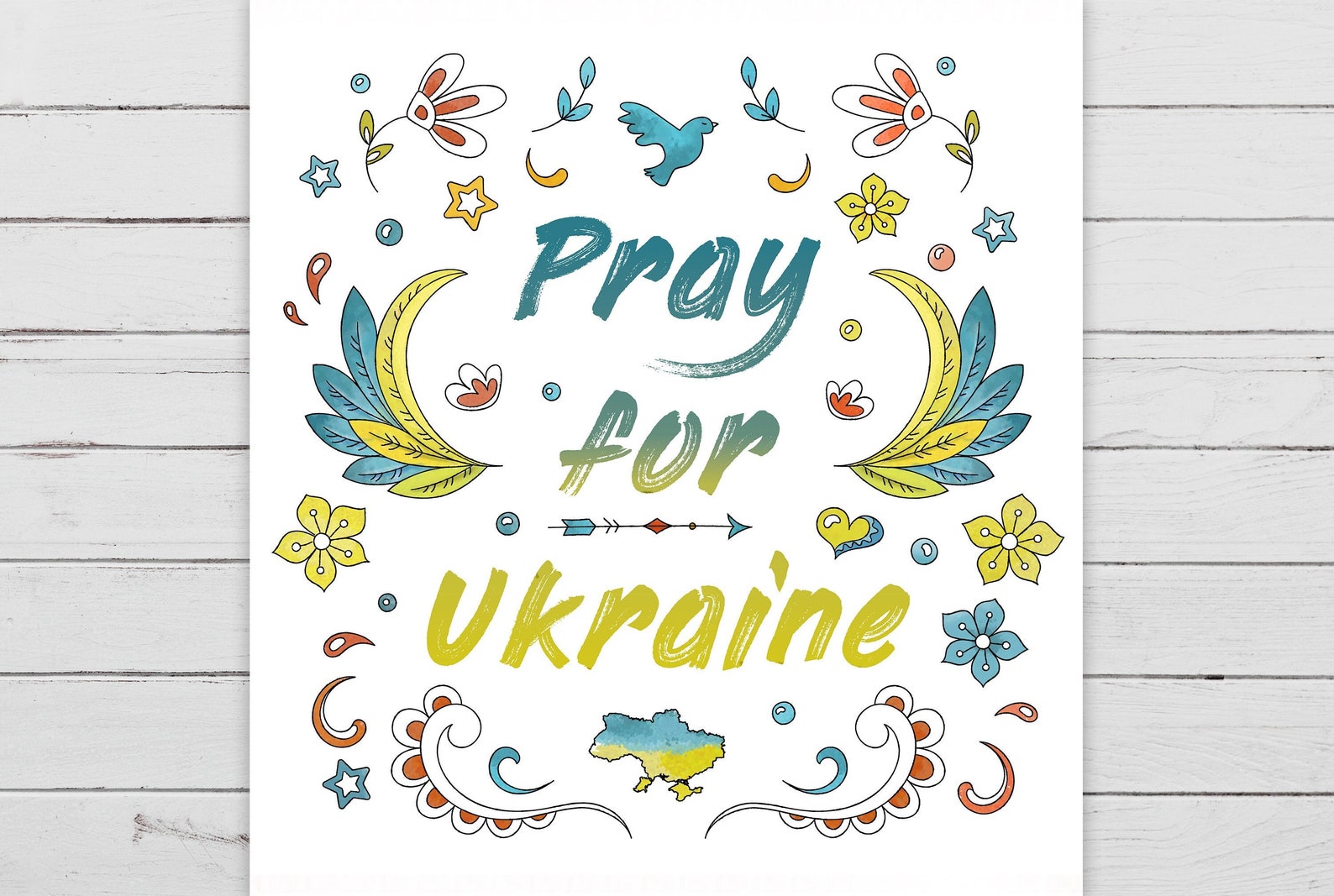 Support Ukraine Coloring Pages, Ukraine Png, Ukrainian Seller. Floral ...