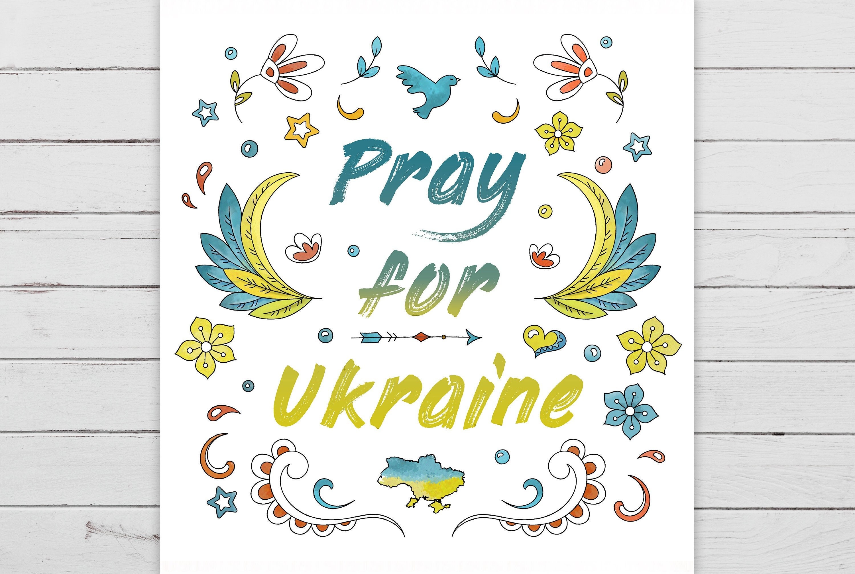 Support Ukraine Coloring Pages, Ukraine Png, Ukrainian Seller. Floral ...