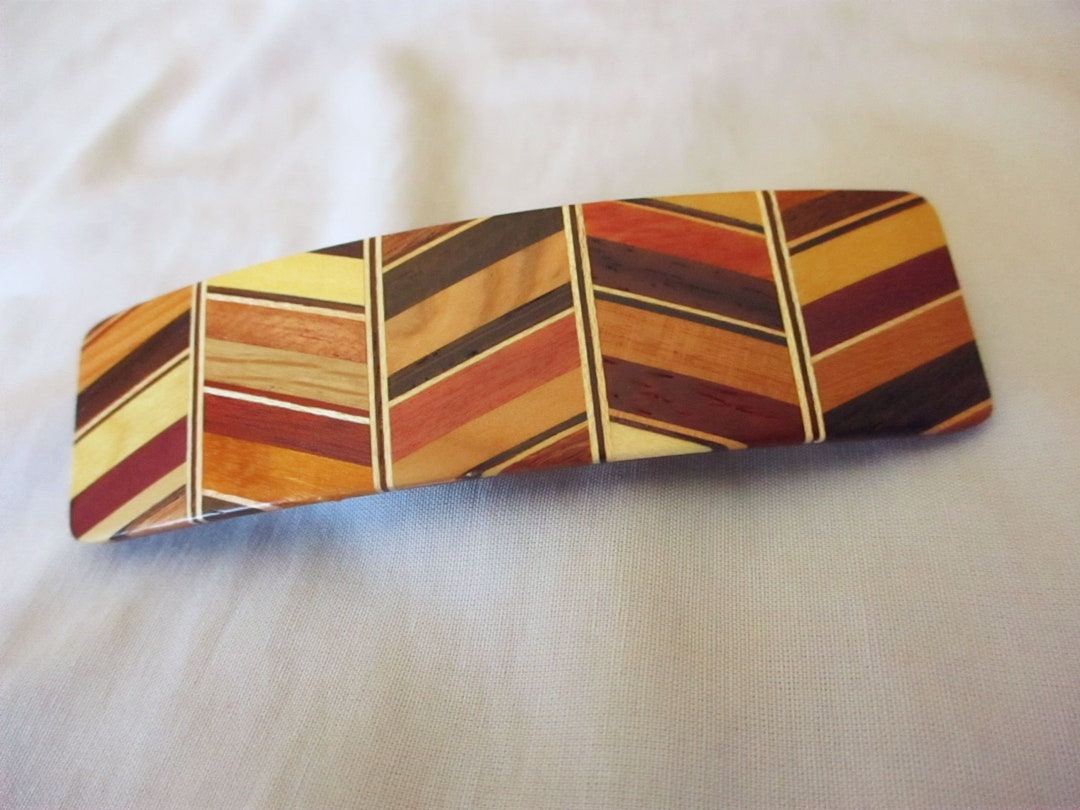 Wooden Hair Clip, Medium Size, Intarsia, Hair Clip, Handmade, Hair ...
