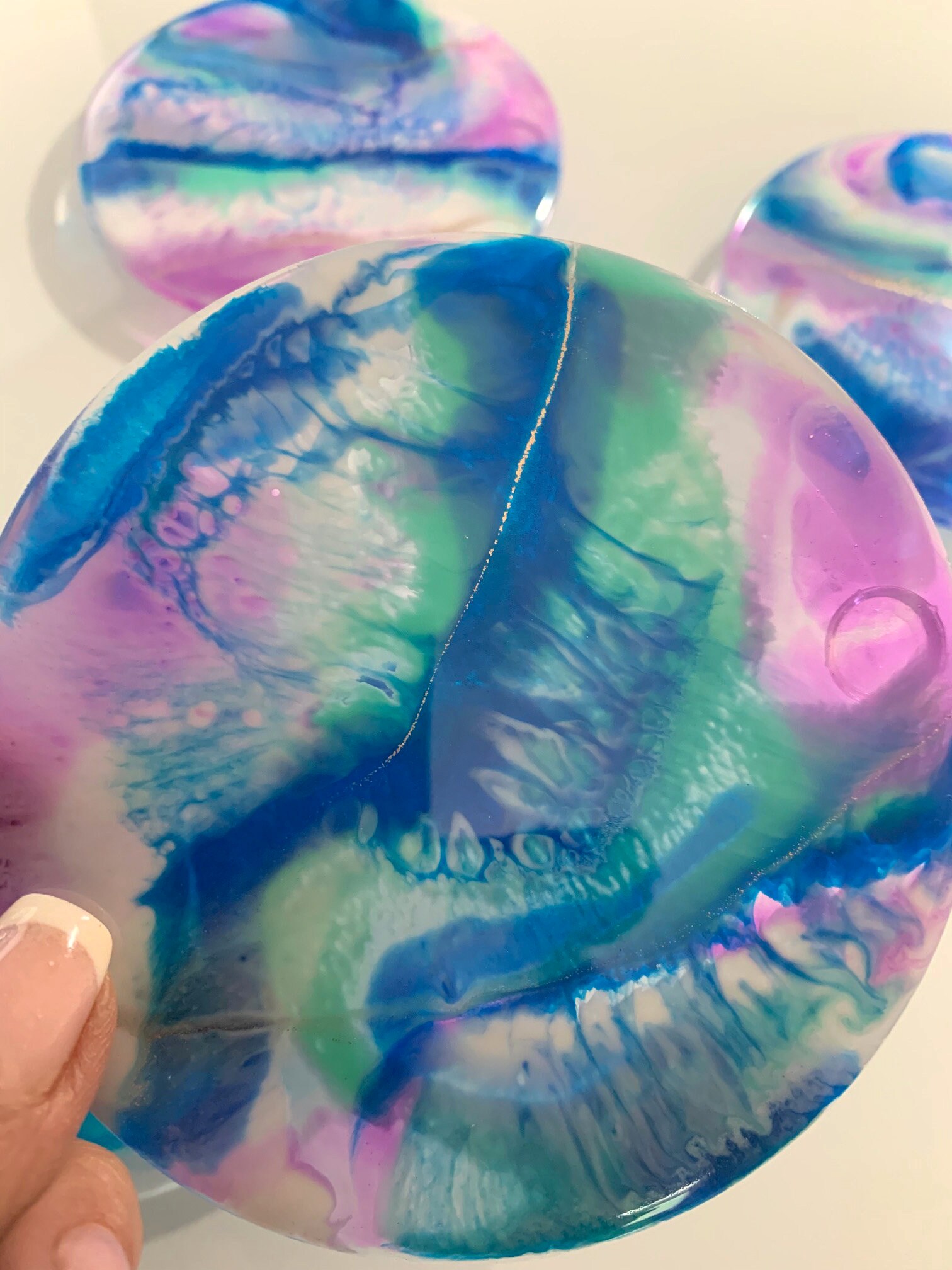 Set of Four Transparent Acrylic Coasters - Etsy